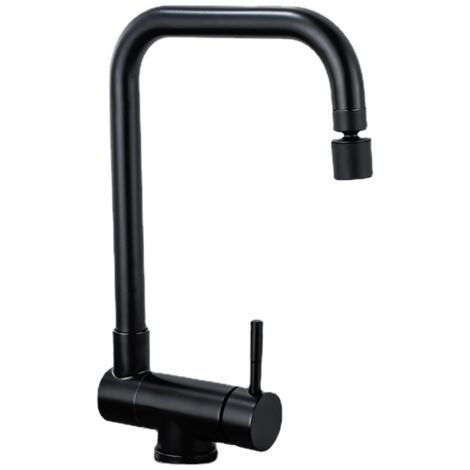 CCYKXA Black Pull-Down Kitchen Mixer Tap Foldable Kitchen Faucet with 2 ...