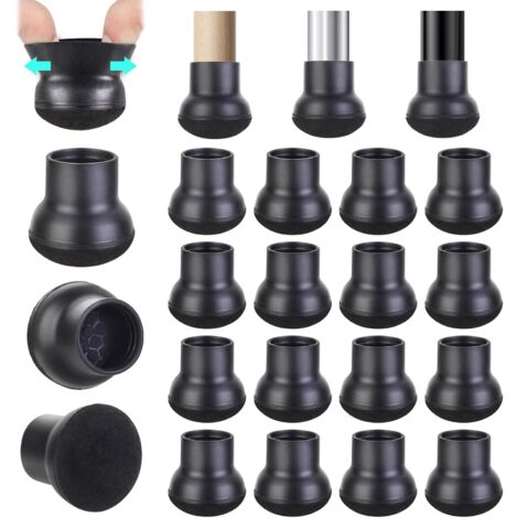 CCYKXA Chair Leg Protectors, 16 Pcs Small Black Felt Chair Leg ...