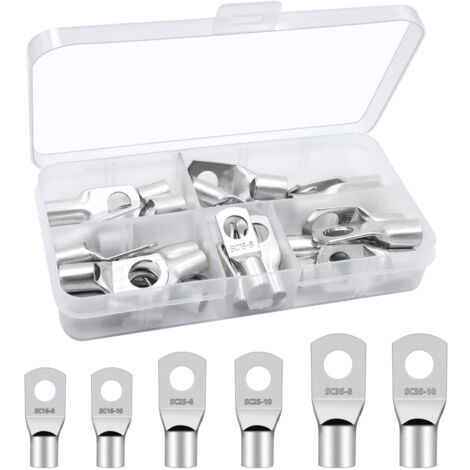 CCYKXA 30 Pieces Cable Lugs, Electrical Lugs, Crimp Lugs, Battery Crimp ...