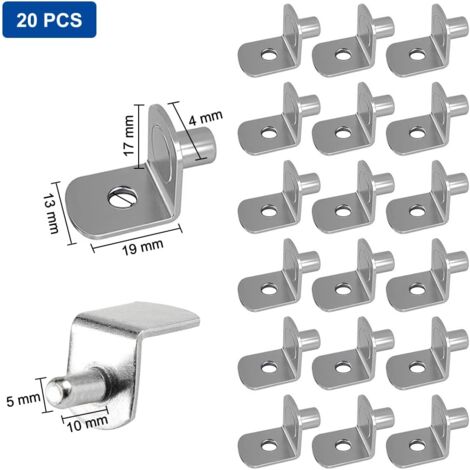 CCYKXA 20Pcs 5mm Metal Shelf Support for Kitchen Cabinet L Shape Corner ...