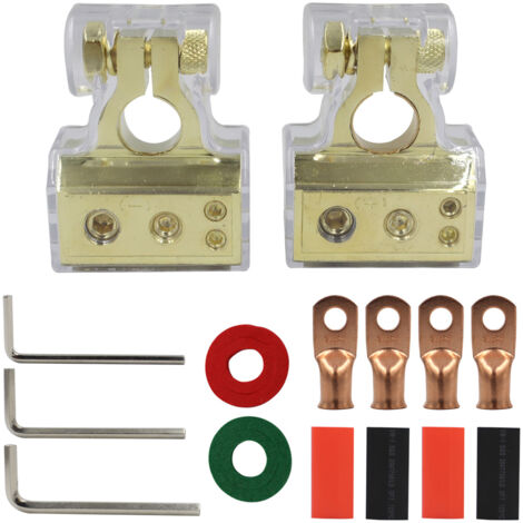 CCYKXA 1 Pair Car Battery Terminals, Car Battery Terminal Connectors Kit, Positive & Negative ...