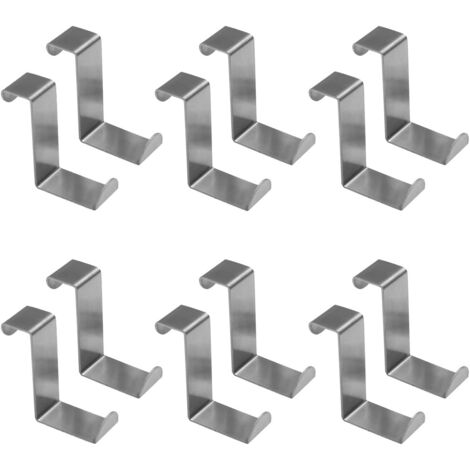 CCYKXA 12 Pieces Door Hooks Stainless Steel Over The Door Hooks Steel Z ...