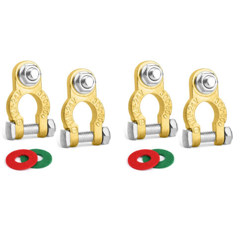 CCYKXA 2 Pairs 12V/24V Battery Terminals, Positive and Negative Battery Terminals with 1 Pair ...