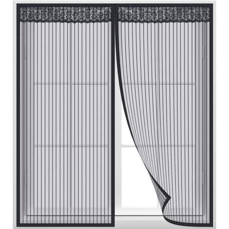 CCYKXA Magnetic Fly Screen Window 120 x 100 cm, Self-Adhesive Magnetic ...