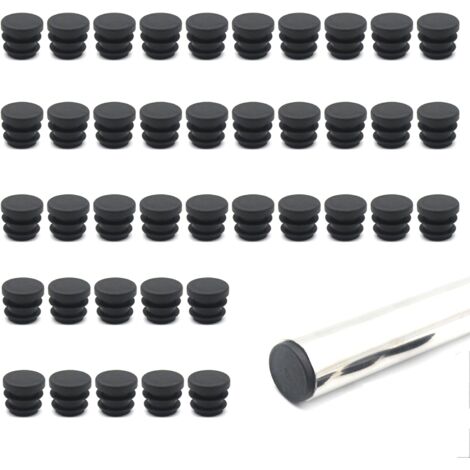 CCYKXA 40Pcs 16mm Plastic Furniture Leg Caps Round Tube Plastic End ...