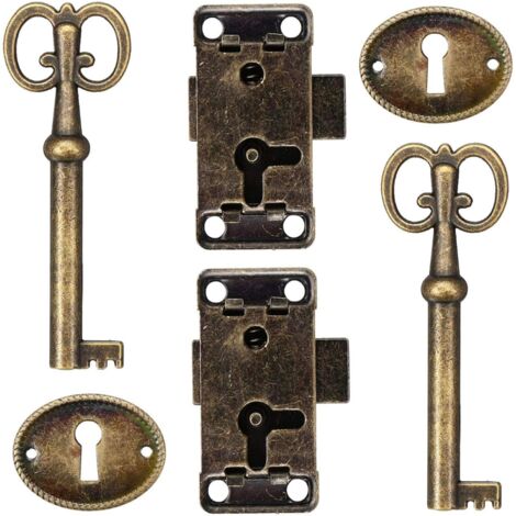 CCYKXA Antique Lock Set Antique Cabinet Door Lock Antique Cabinet Lock ...