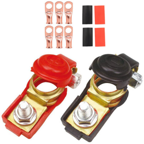 CCYKXA 1 Pair Battery Terminals Battery Terminal Clamp Connector with 6 Copper Rings for Car ...