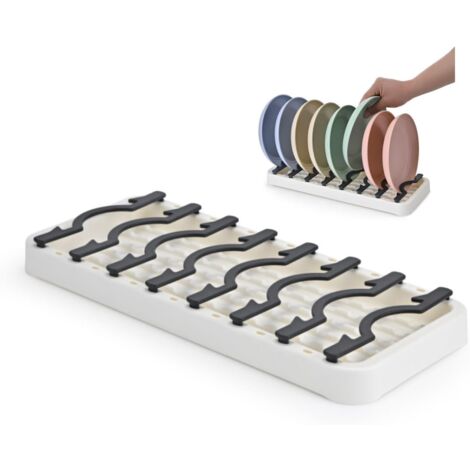 CCYKXA Black, Adjustable Bowl Rack, Kitchen Drawer Pan Storage, Plastic ...