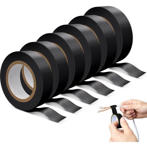 CCYKXA Electrical Tape, 6 Pieces Electrician Tape, 15mm 20m Electrical ...