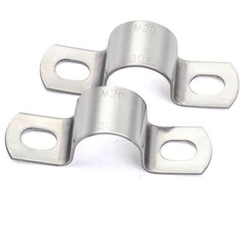 CCYKXAA 10 Pcs U-Clamp Heavy Duty Pipe Clamp Ø20 mm, Stainless Steel ...