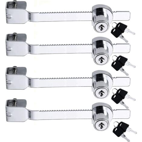 CCYKXA 4Pcs Sliding Saw Locks with Different Keys Glass Display Cabinet ...