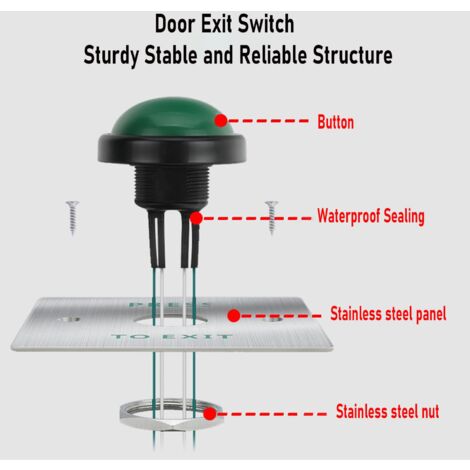 CCYKXA86 Waterproof Metal Access Control Door Exit Button, External ...