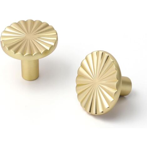 CCYKXA 4 Pcs Drawer Knobs, Gold Furniture Knobs, Round Cabinet Knobs ...