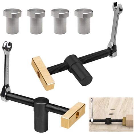 CCYKXA 2 Pcs Black Woodworking Table Clamps, 20mm Woodworking Table ...