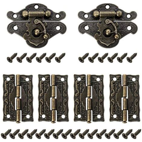 CCYKXA 2Pcs Vintage Antique Latches, Antique Decorative Box Lock Hasp ...