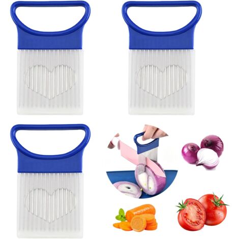 CCYKXAA 3 Pieces Onion Cutter Stainless Steel Onion Clip Food Onion ...