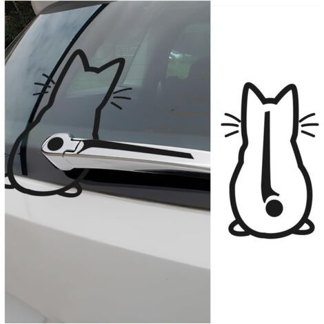 CCYKXA (200×320×1)Cat Wiper Sticker, Funny Kitten Wiper Sticker, Cute ...