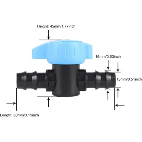 CCYKXAA 10 Pcs Drip Irrigation Shut Off Valve Straight Drip Valve 16mm ...