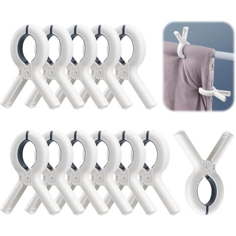 CCYKXAA 12 Pieces Bath Towel Clips, Large Towel Clips, Beach Towel Clip ...