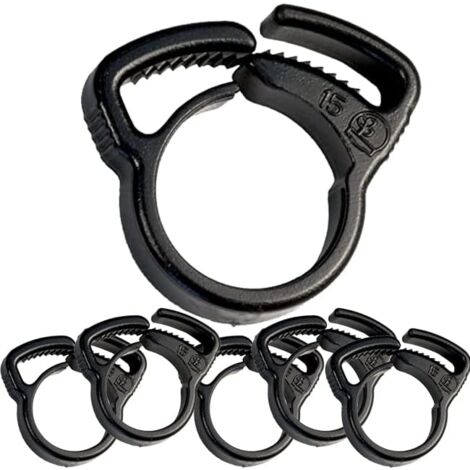CCYKXA 25 Pcs 16mm Black Drip Irrigation Clamps - Hose Clamp for Drip ...