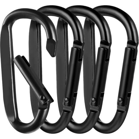CCYKXAA 4 Pack 2.6" Aluminum Carabiner D-Shaped Small Caribbean Hook ...