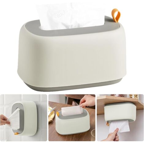 CCYKXAA White Tissue Box, Multifunctional Tissue Box, Wall-Mounted ...