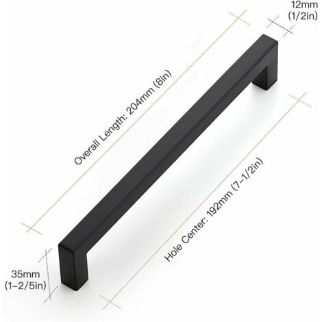 Black kitchen door handles store