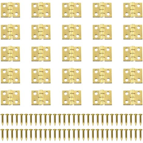 Ahlsen 100pcs Mini Retro Hinges, Hinge Connectors, Brass Hinges, Small ...