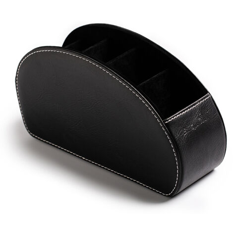 Ahlsen PU Leather Remote Control Holder, Multifunctional Organizer with ...