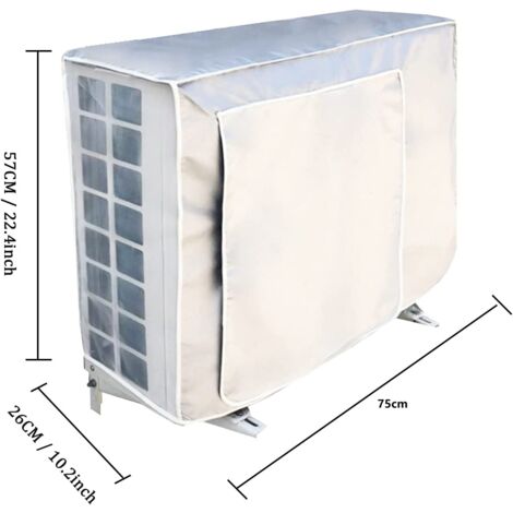 Ahlsen Outdoor Air Conditioner Cover Waterproof Outdoor Unit Dustproof Sunshade Cover Waterproof Insulation Air Conditioner Protector