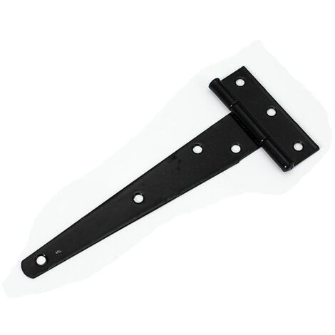 Ahlsen Set of 4 T Hinges Black Barn Door Hinge Door Hinges Stainless Steel Flat Hinge for Gates Garden Shed Cabinet 100mm