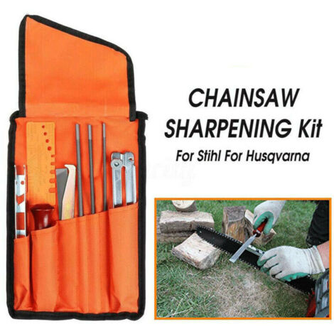 Ahlsen 10 x Chain Sharpening File Set, Chainsaw Filing Tool