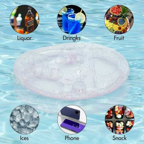 Ahlsen Inflatable Pool Drink Holder, Inflatable Pool Float Bar with 8 ...