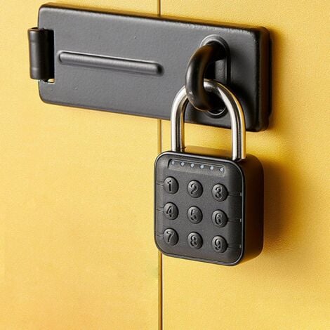 Ahlsen Outdoor Padlock with Resettable Key Combination and Digital Lock 6 Digit Passcode Padlock for Luggage