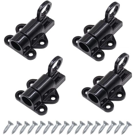 Ahlsen 4pcs Spring Loaded Latch Automatic Door Bolt Locking Bolts Black ...