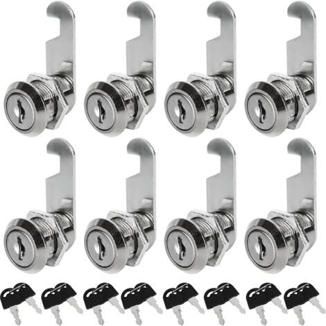 Ahlsen Set mit 8 Universal-Briefkastenschlössern, 30-mm-Schrankschloss aus Metall ...