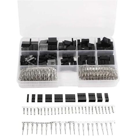 Ahlsen 620PCS 2,54mm Dupont Jumper Anschlüsse Männlich Weiblich Crimp Pin Terminal Kit Dupont ...