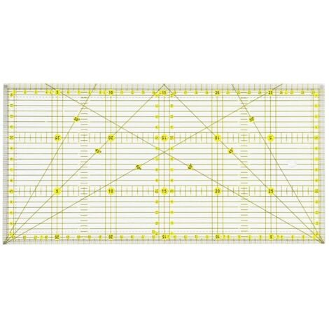 Ahlsen 15 x 30 cm großes Patchwork-Lineal mit Winkelangaben, präzises ...