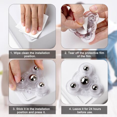 Ahlsen Stück Mini-Lenkrollen, kleine Rollen für Möbel, 360-Grad ...