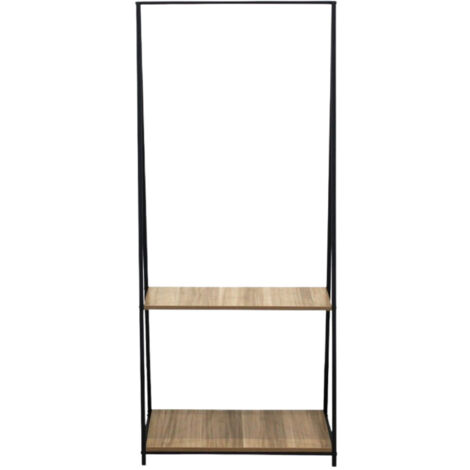 Perchero de Barra Metálico Triangular con 2 Baldas Osto 150x64x40cm 7house