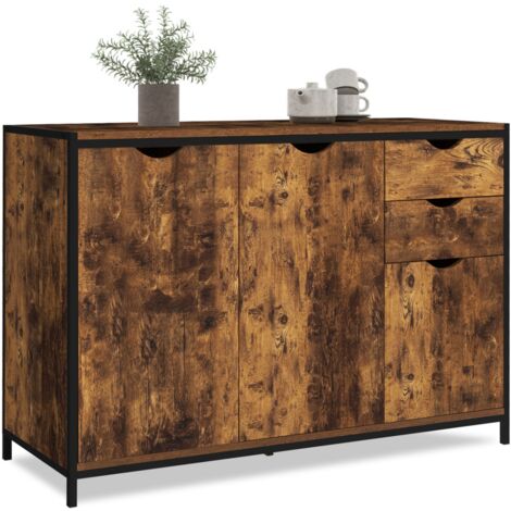 Niedriges Sideboard 110 cm DAYTON mit Schränken und Schubladen ...