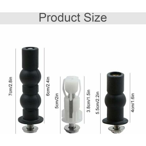 Paar Dehnschrauben-Set zur Befestigung von Toilettendeckeln, Universal ...