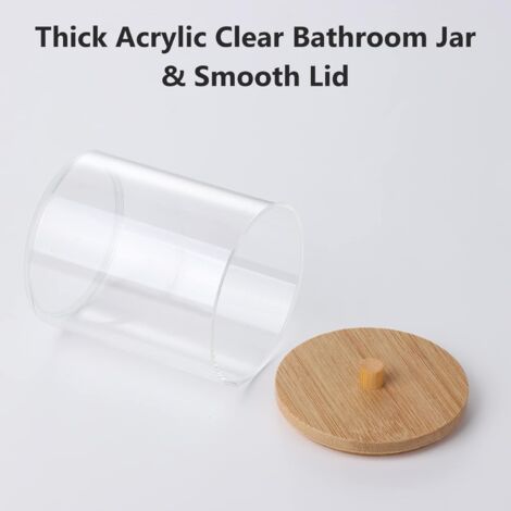 4er-Set Apothekergläser fürs Badezimmer mit Deckel, Wattebauschhalter ...