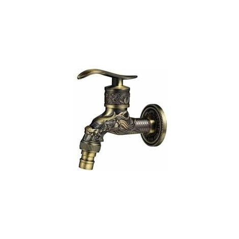 Rubinetto da parete in ottone retrò - Rame intagliato in stile antico ...