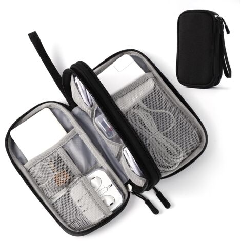 Custodia per dispositivi elettronici, 3 scomparti, borsa organizer per ...
