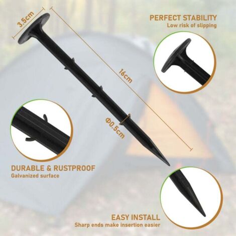 Confezione da 200-1000 picchetti – L. 15 cm – Plastica – Nero (400 ...