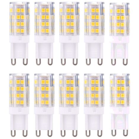 Bombillas LED G9, luz blanca cálida 3000K, 5W, equivalente a bombillas halógenas de 40W, 420 ...