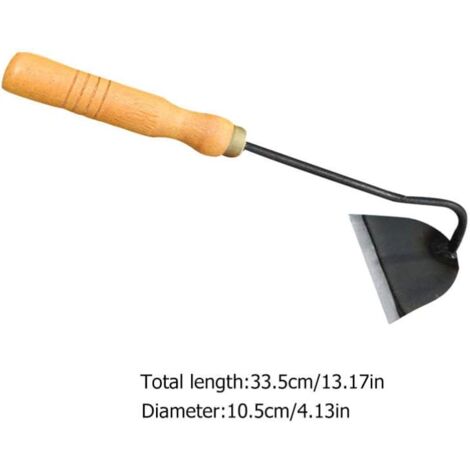 Mini azada de jardín con mango de madera, hoz para desherbar ...