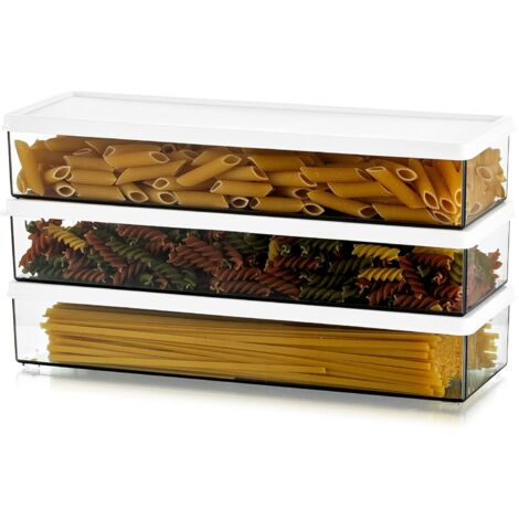 Recipiente hermético de plástico para pasta, tarro para espaguetis con tapa, recipiente ...