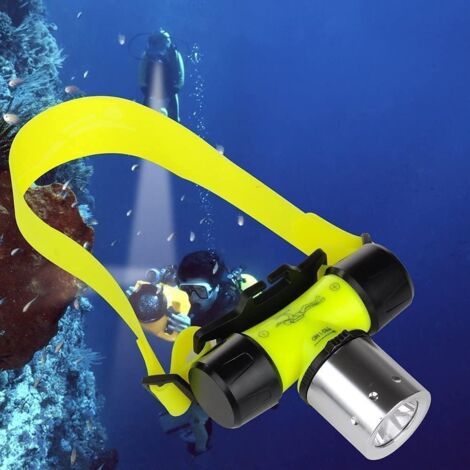 Linterna frontal de buceo, 1800 lúmenes, resistente al agua, ideal para ...